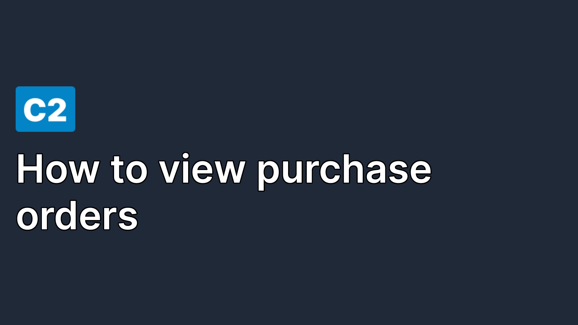 How to view purchase orders