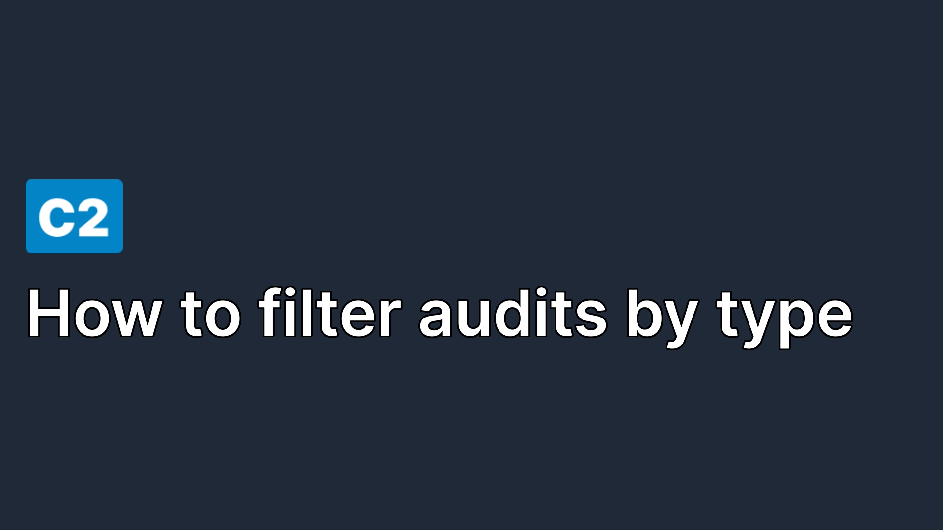 How to filter audits by type