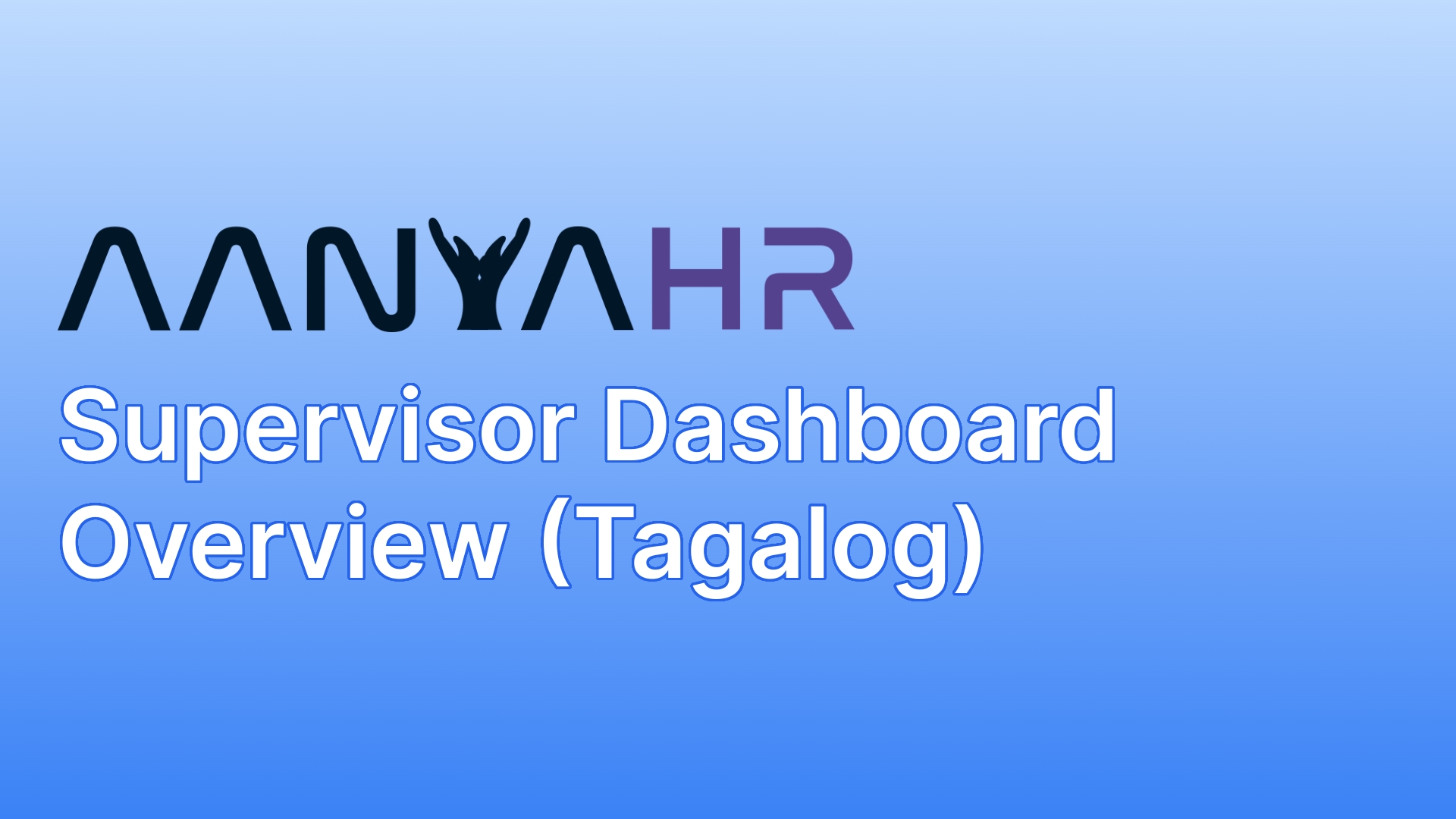 Supervisor Dashboard Overview (Tagalog)
