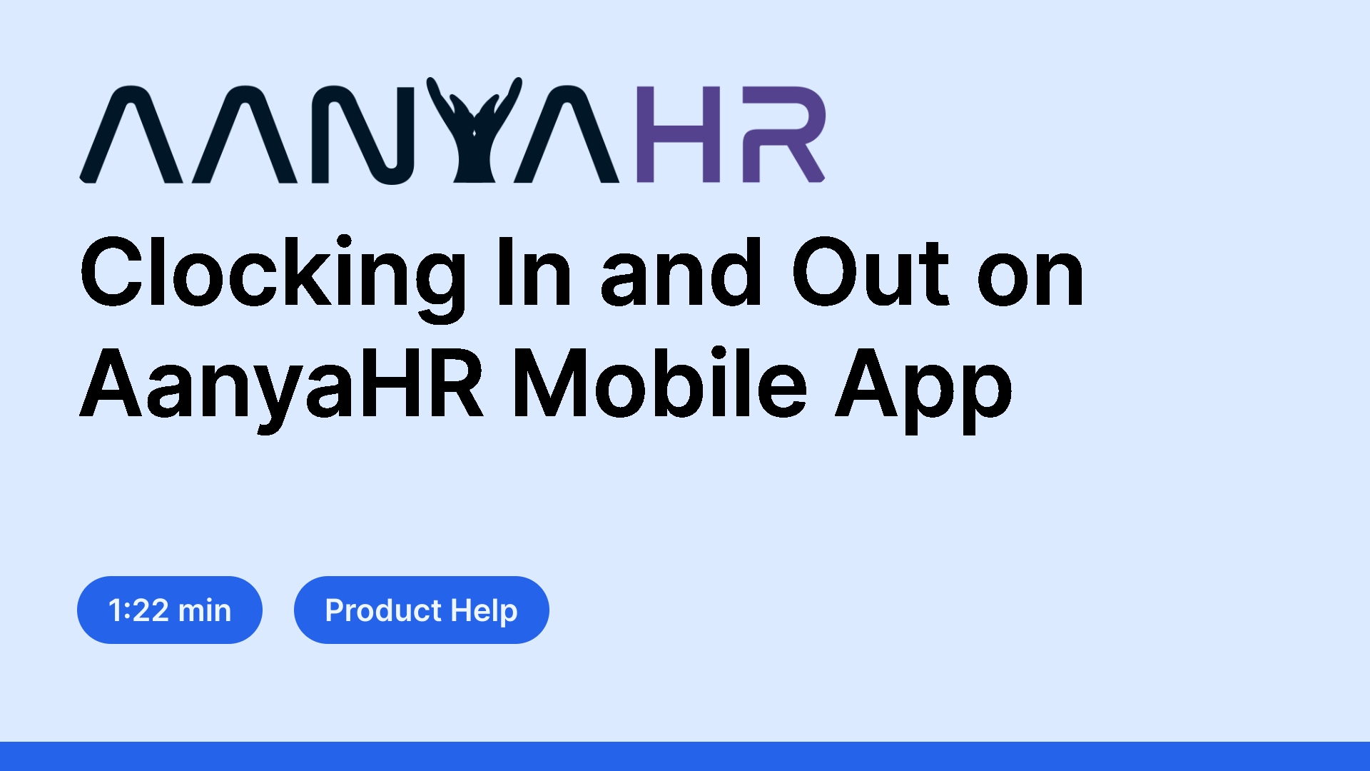 Clocking In and Out on AanyaHR Mobile App