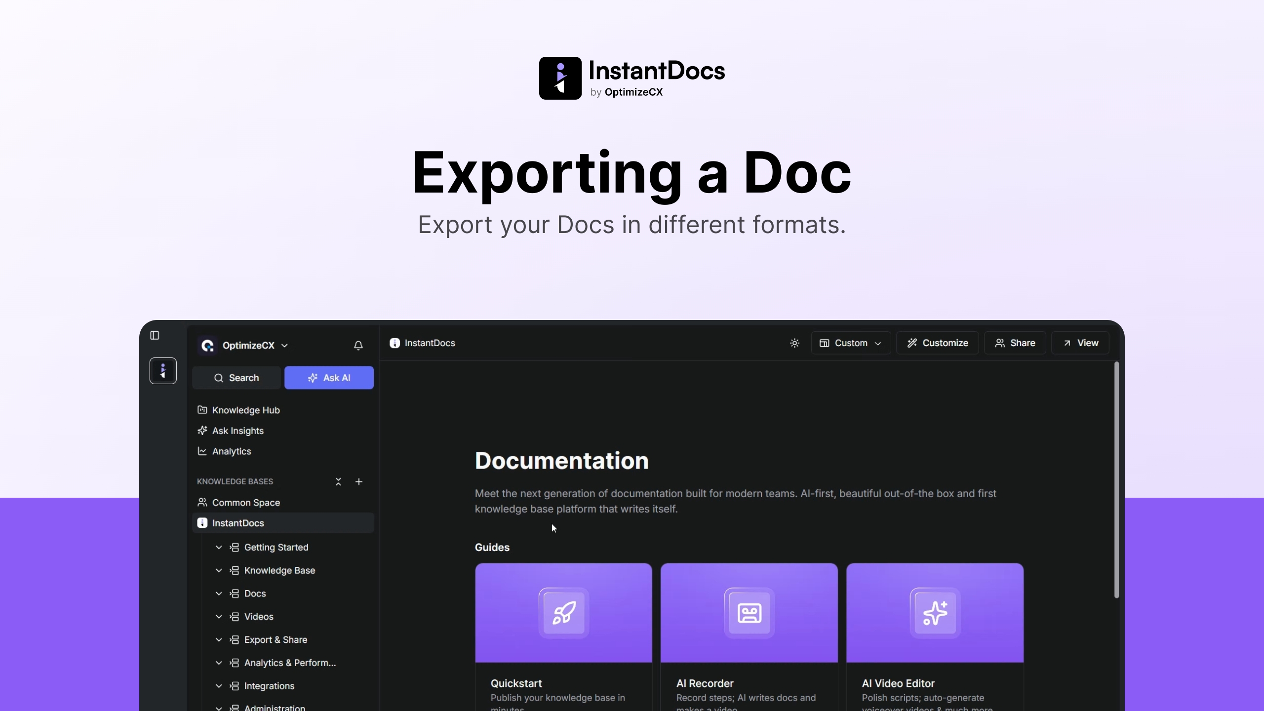 Exporting a Doc