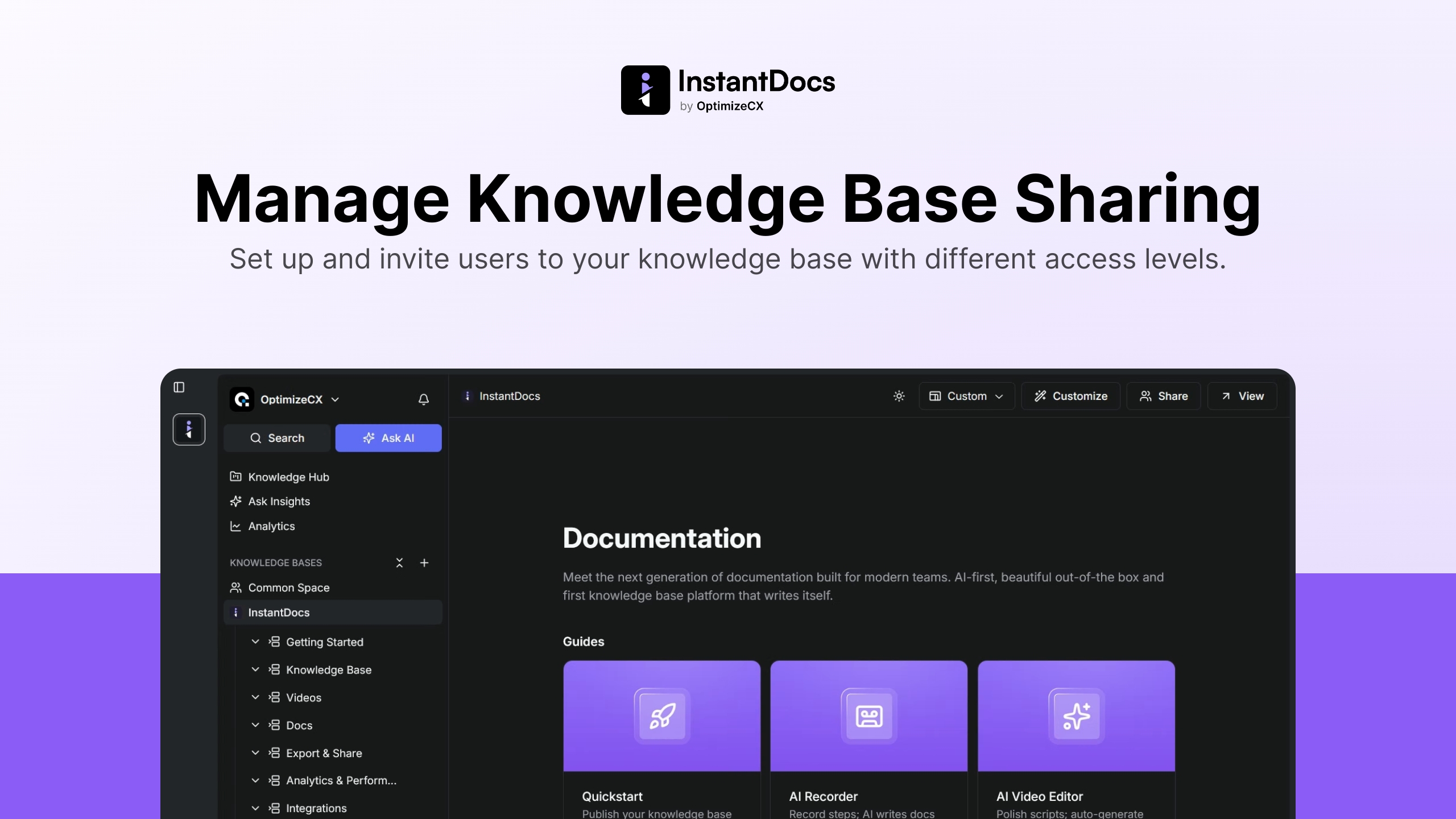 Invite to Knowledge Base
