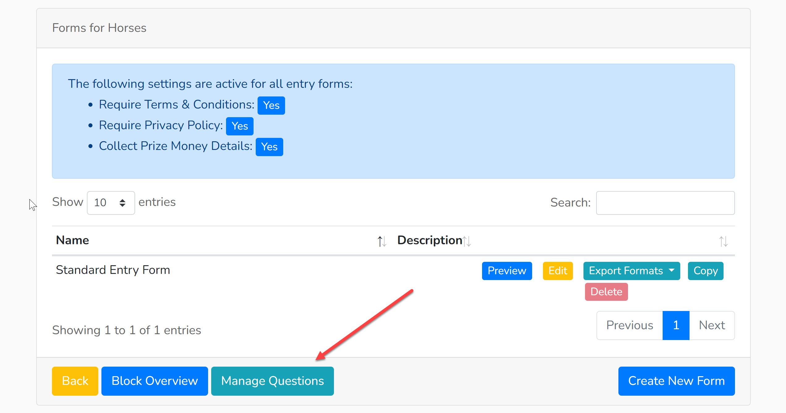 Managing Custom Questions