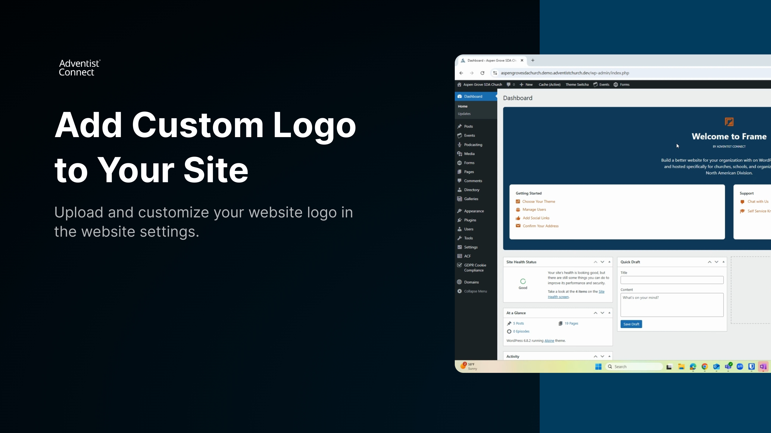 Add Custom Logo to Your Site