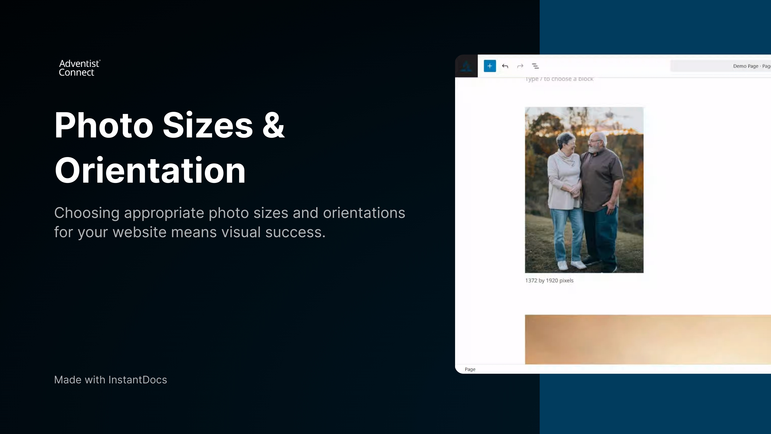 Photo Sizes & Orientation